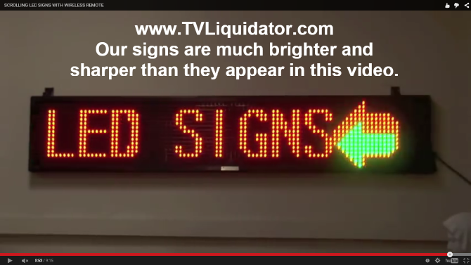 LED Sign Features Showcased in Demonstration Video - TV Liquidator Blog