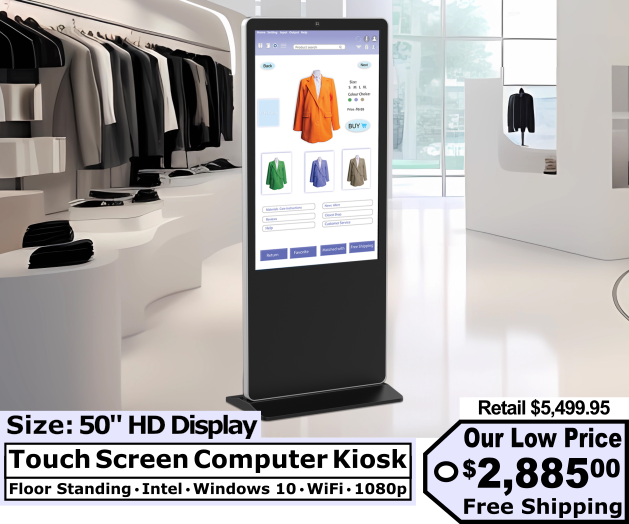 Floor Standing Touch Screen Computer Kiosks & Displays | TVLiquidator