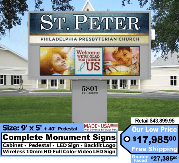 Custom Digital LED Monument Signage for Businesses | TVLiquidator